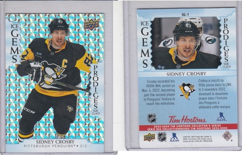 2023-24 TIM HORTON ICE GEMS # 01 SIDNEY CROSBY PITTSBURG PENGUINS 2nd ...