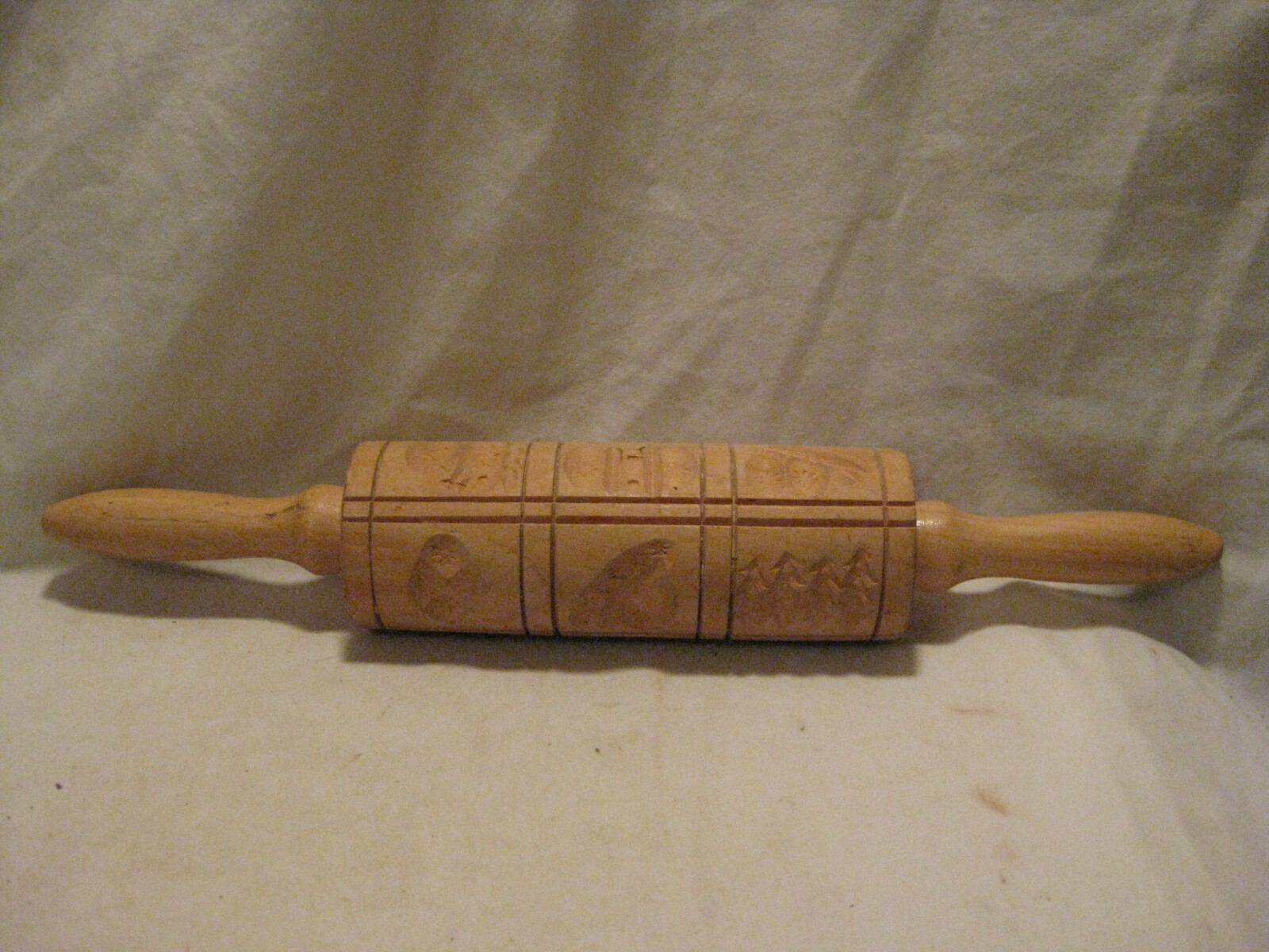vintage Springerle roller mold cookie butter baker carved wood carving ...