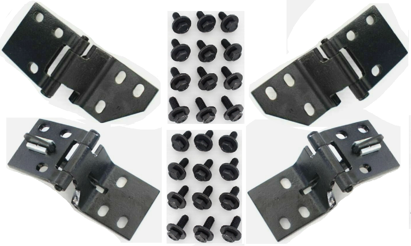 1967-1972 Chevy GMC C10 Truck LH & RH Side Upper & Lower Door Hinges w ...