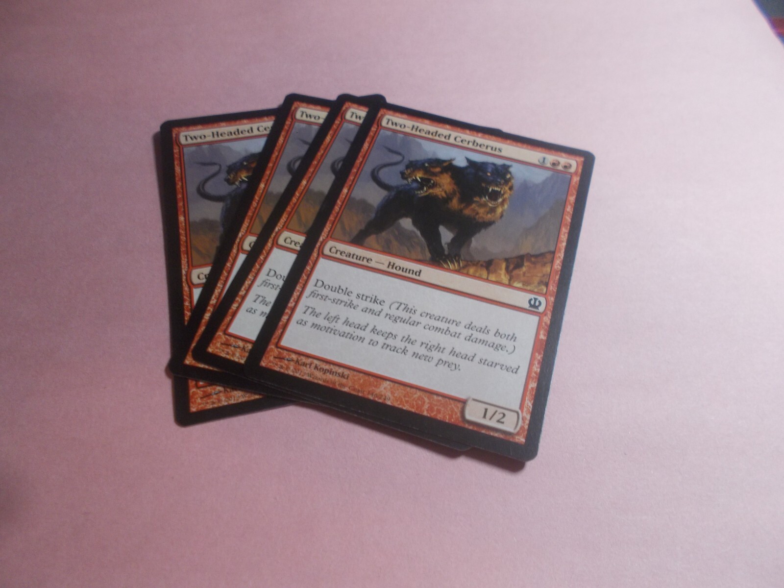 Two-Headed Cerberus x4 MTG Theros Red Common Creature NM | eBay