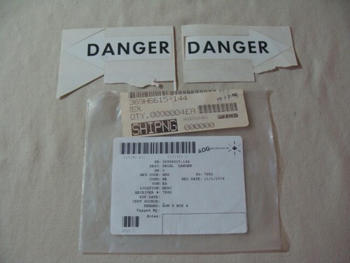 Hughes 369 MD Part, 2 Decal DANGER Right & Left 369H6615-144. New | eBay