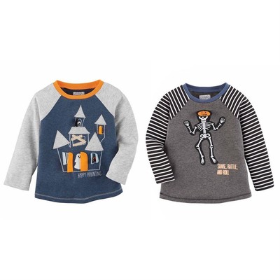 Mud Pie Halloween Boy Skeleton / Haunted House T-Shirt 12M-5T | eBay