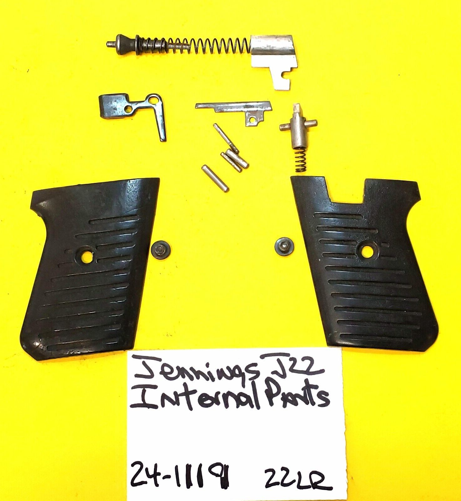 JENNINGS BRYCOJ22 .22LR GRIPS LEVER, FIRING PIN SET CAM PARTS ITEM # 24 ...