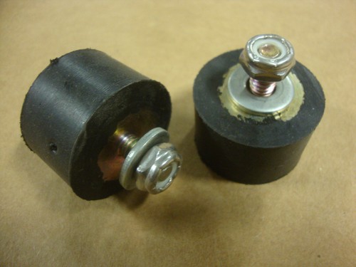 HARLEY RUBBER SWINGARM BUMP STOP W/ WASHERS & LOCKNUT SET 2 BIG DOG AIH ...