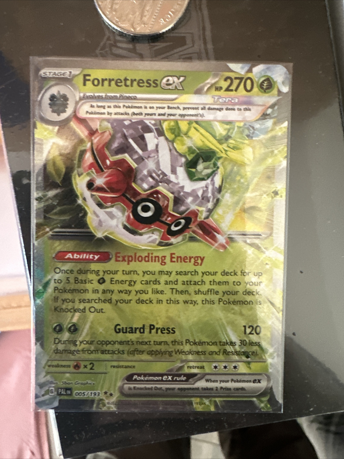 Pokémon TCG Foretress ex Scarlet & Violet - Paldea Evolved 005/193 Holo ...