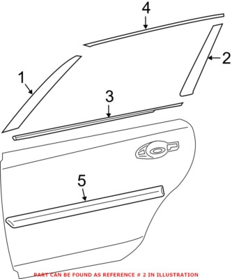 Genuine OEM Rear Passenger Right Rearward Door Applique For Nissan ...