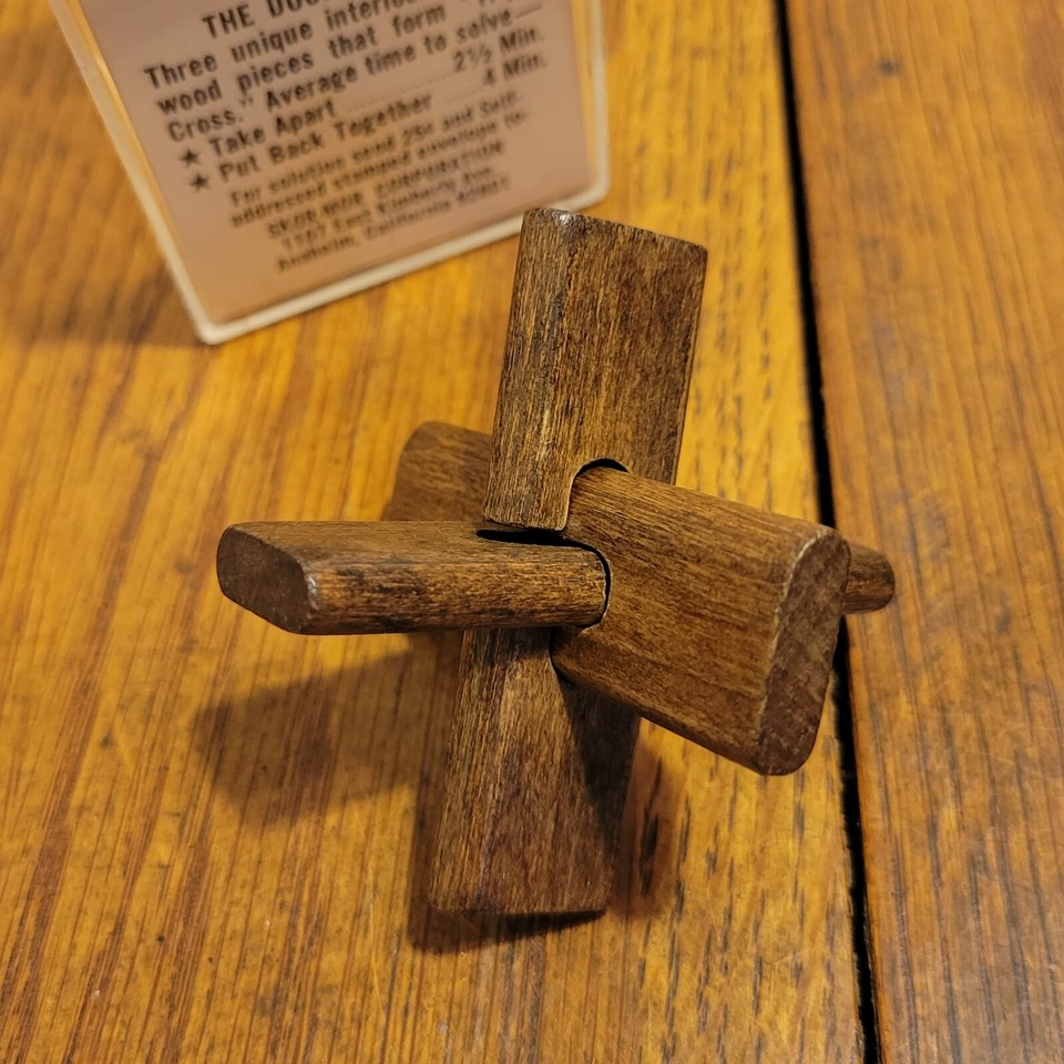 Vintage SKOR-MOR TRIPLE CROSS PUZZLE SCARCE Challenge | eBay