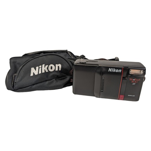 Nikon Tele Touch 300 AF Point & Shoot 35mm Film Camera 35-55mm Macro ...