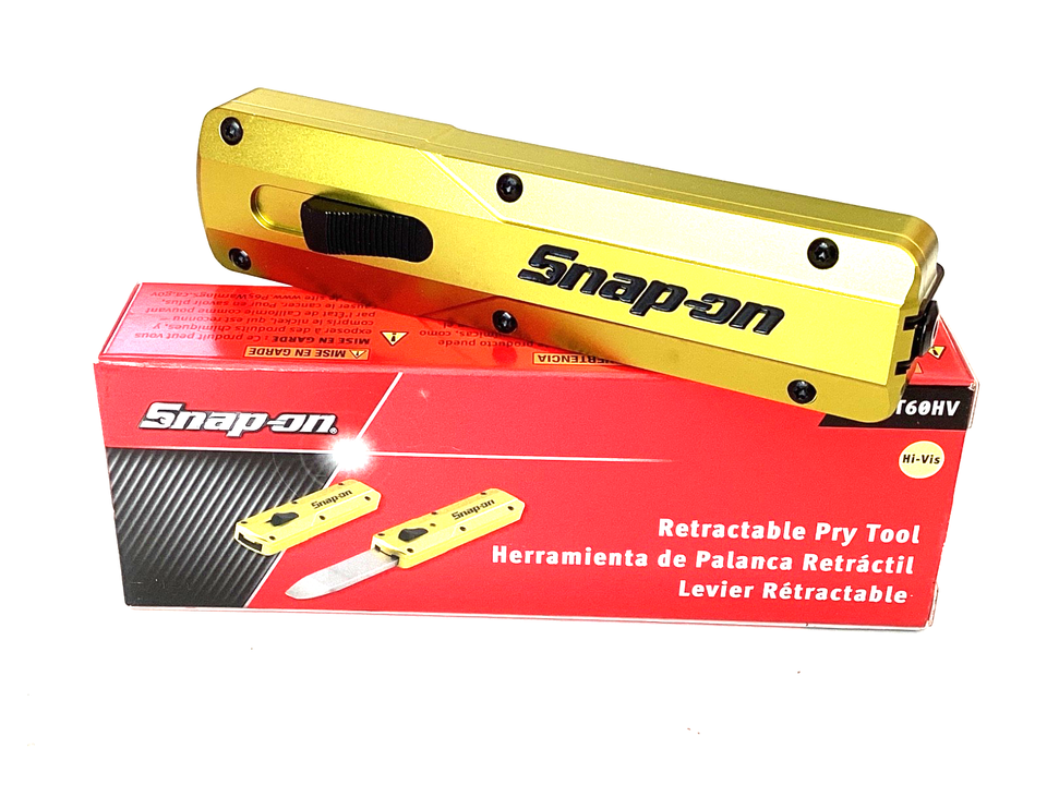 Snap On NEW Hi Vis Heavy Duty Anodized Aluminum Retractable Pry Tool ...