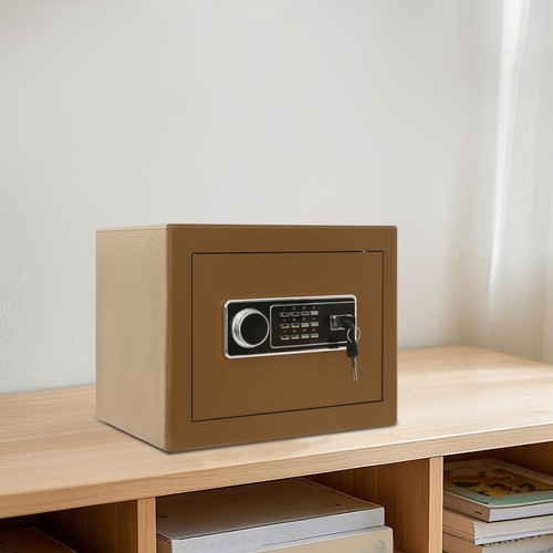 Coffee Color Security Safe Box, for Money Cash Valuables, Digital Home ...
