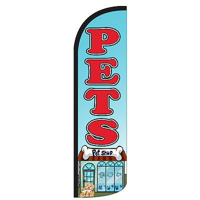 Pets Flag Flutter Feather Banner Swooper Windless Extra Wide | eBay