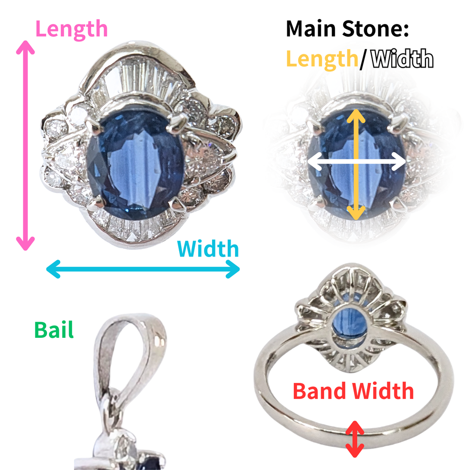 Diamond 0.826/0.46ct Ring Pt900 US5.5 Free shipping from Japan | eBay