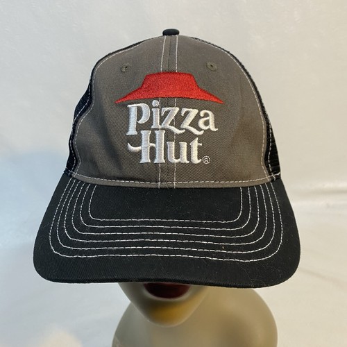 Pizza Hut Black Adjustable Strapback Embroidered Logo Cap Hat Employee ...