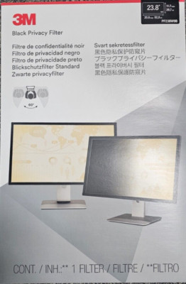 3M PF238W9B Black Privacy Filter for 23.8" Widescreen Monitor | eBay