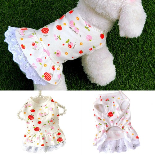 Dogs Dress Dog Clothes Pet Skirt Thin Skirt Pet Floral Skirt Cute ...