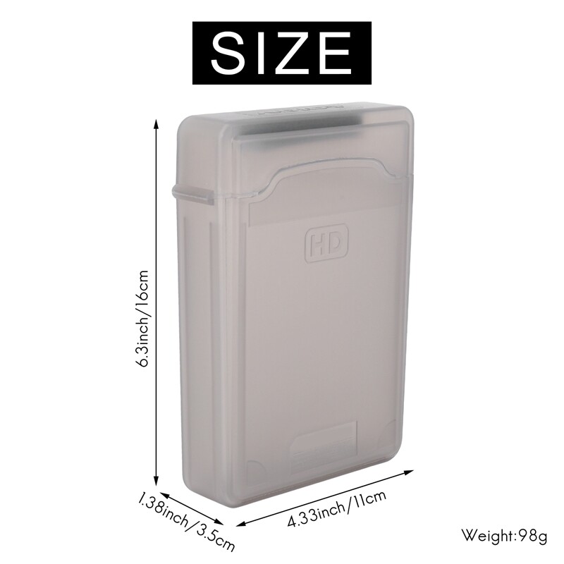 5pcs 3.5 inch IDE SATA D Hard Drive Disk Plastic Storage Box Case ...