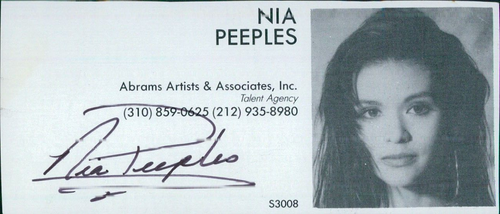 Nia Peeples Actress Model Signed 2x4.25 Directory Cut JSA Authenticated ...