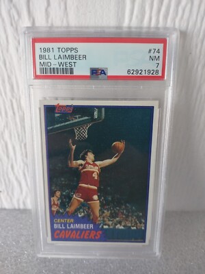 1981 Topps Basketball Bill Laimbeer #74 Mid-West PSA 7 NM "Rookie" 🏀🏀 ...