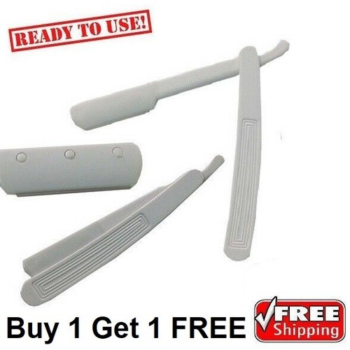 Full Plastic Professional Razors Barber Salon Straight Cut Throat ...