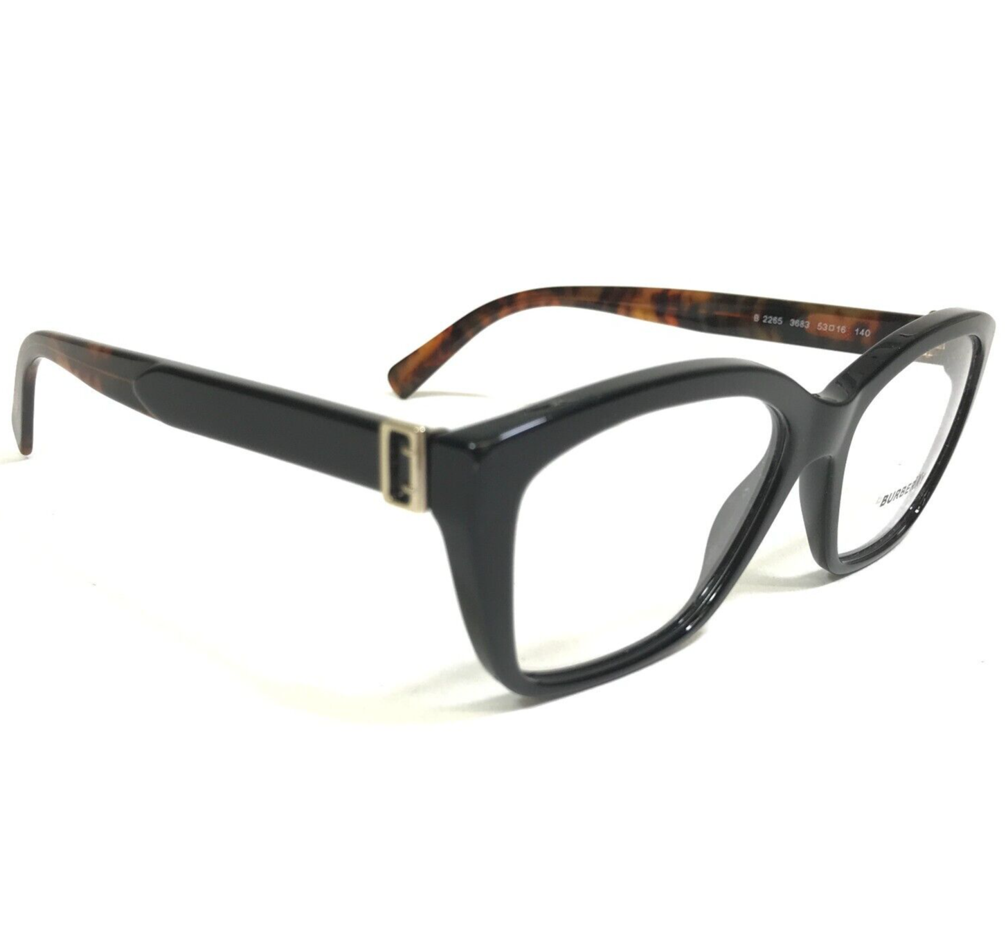Burberry Eyeglasses Frames B2265 3683 Tortoise Black Square Thick Rim ...