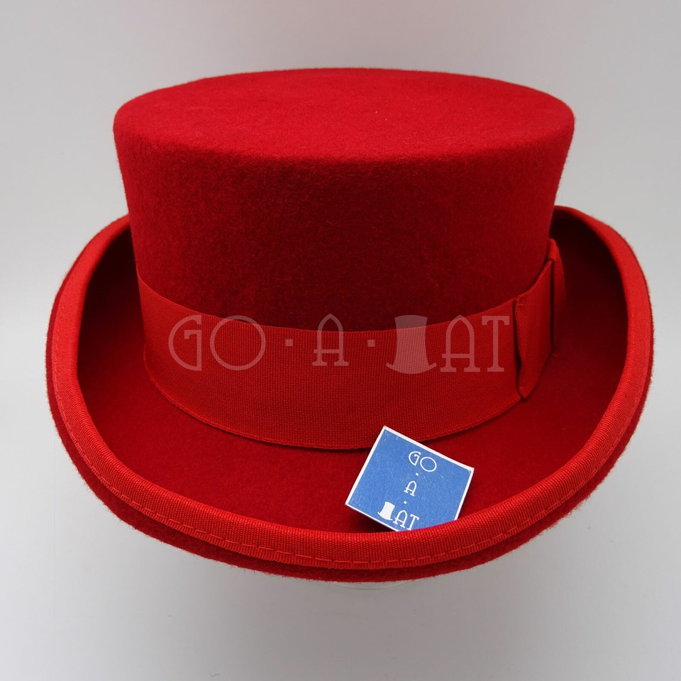 CLASSIC Wool Felt Men Top Hat Coachman Victorian Topper Gentlemen ...
