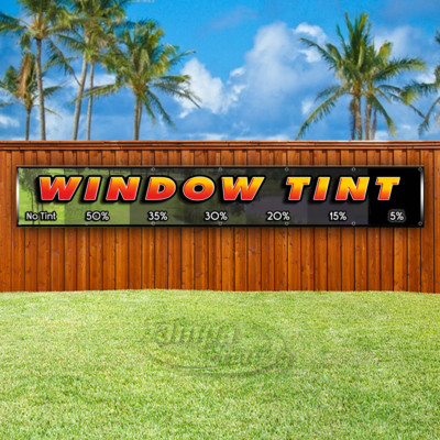 WINDOW TINT Advertising Vinyl Banner Flag Sign LARGE HUGE XXL SIZES | eBay