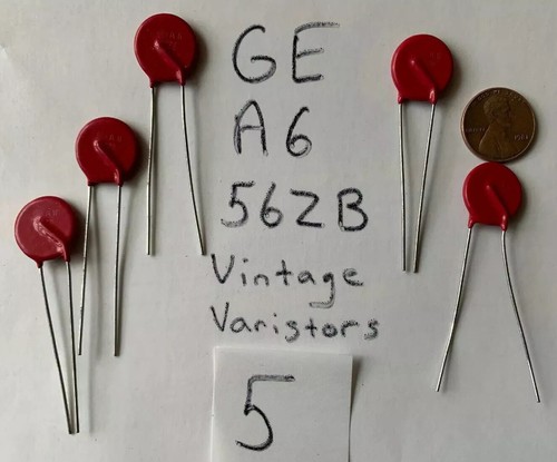 5 VINTAGE GE A6 56Z8 MOV METAL OXIDE VARISTOR Red Lot | eBay