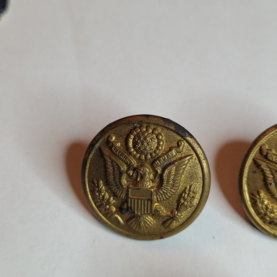 Lot of 5 WWI US Army Eagle Brass Buttons Scovill Mfg. Co. Waterbury | eBay