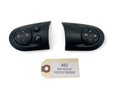 Mini Cooper Black Radio and CC Button Set 32309289676 2011-2016 R5x R6x ...