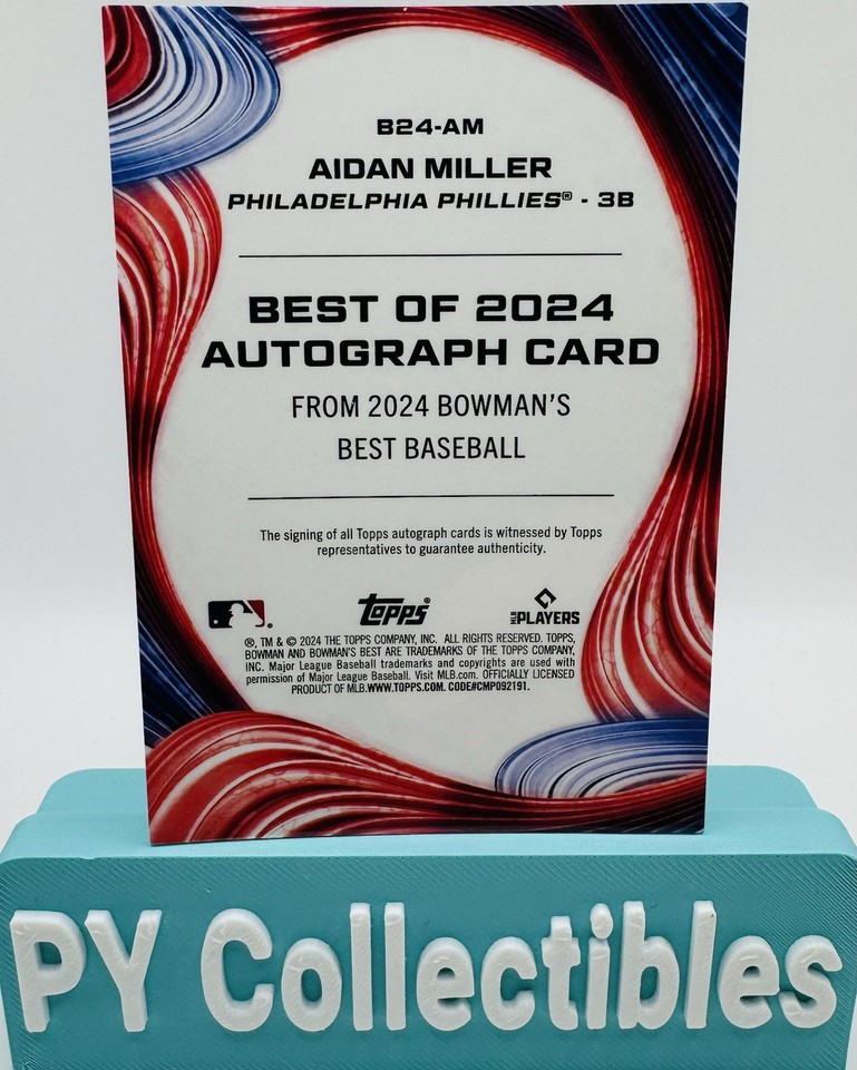 2024 Bowmans Best Aiden Miller Gold Diamond Refractor /50 Auto | eBay