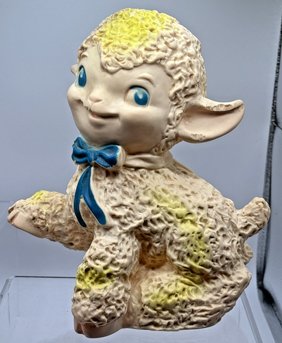 Vintage Rubber Squeak Toy Lamb 1960's Happy Easter And Spring! | eBay