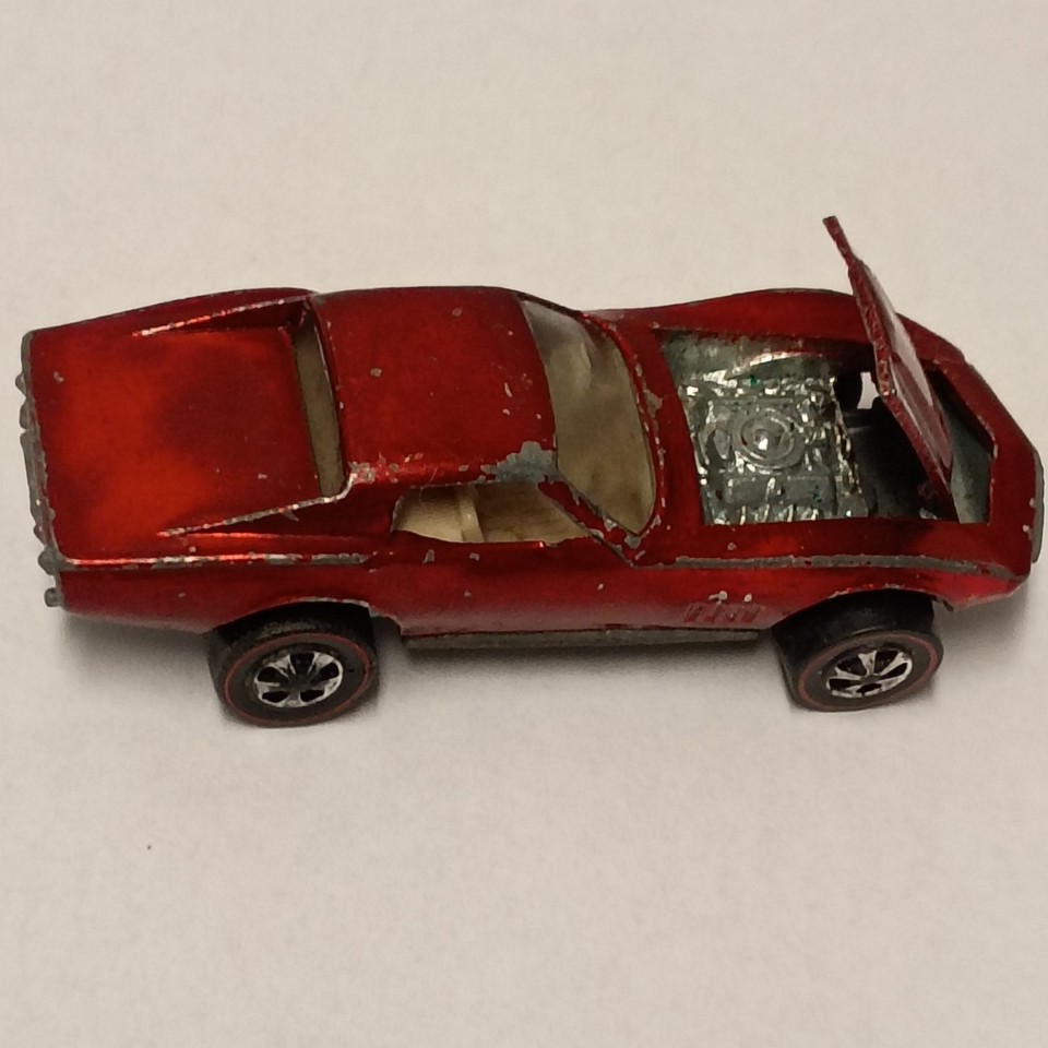 1968 Hot Wheels Redline Custom Corvette in USA Red w/ White Interior ...