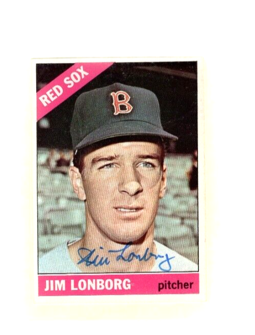 Autographed Jim Lonborg 1966 Topps Red Sox #93 free shipping | eBay