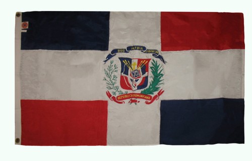 3x5 Embroidered Sewn Dominican Republic 300-D Premium Nylon Flag 3'x5 ...