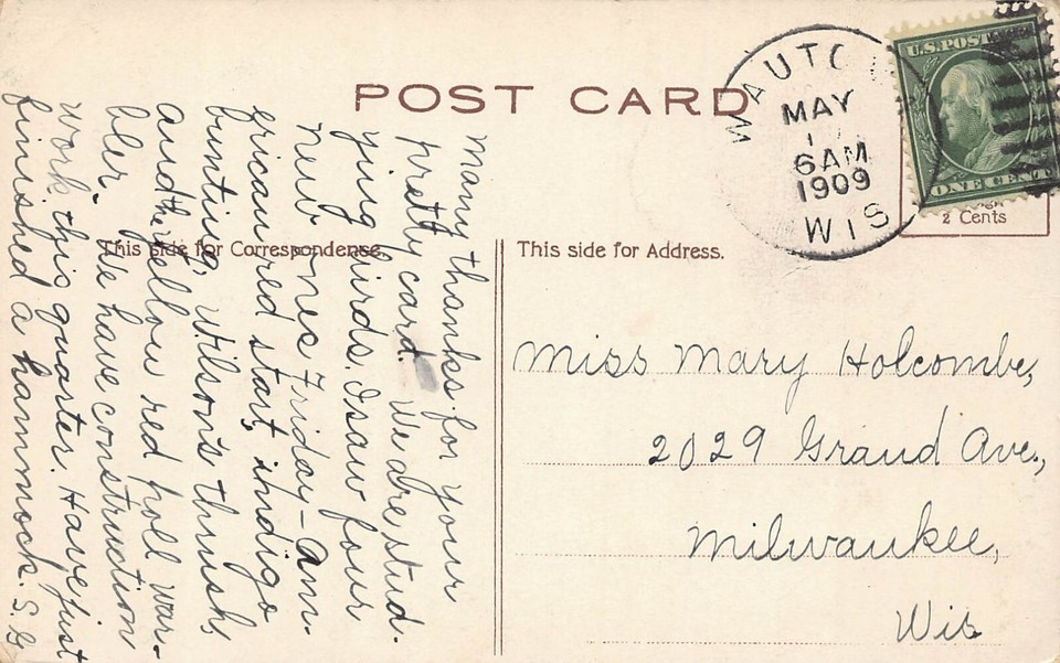 Ausable Chasm NY New York Canyon Lake Champlain c1909 DB Vtg Postcard ...