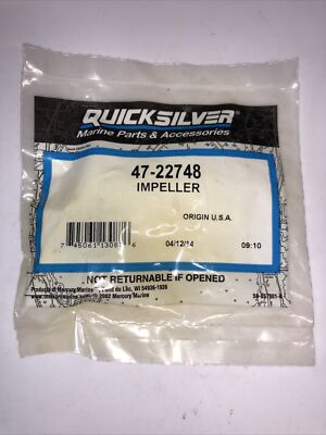 47-22748 NEW GENUINE OEM MERCURY QUICKSILVER OUTBOARD IMPELLER 22748 ...