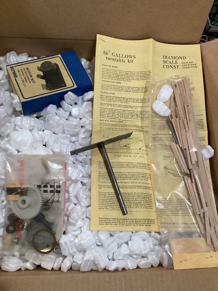 Diamond Scale HO/HOn2or3 Railroad Gallows Turntable Kit w/ Indexing kit ...