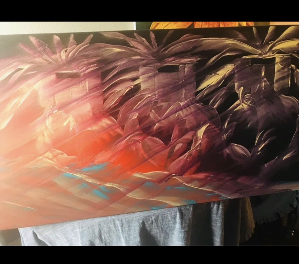 Cherokee Nation Indian Artist Bill Rabbit “A Shining Moment” Original ...