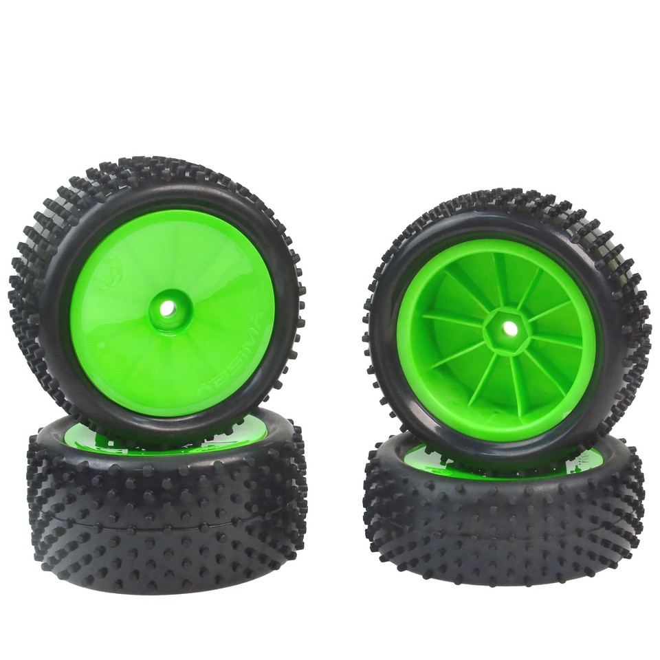 1/10 Rc Buggy Front/Rear Tires W/Wheels For Tamiya TT02B/ TT-02B Tyre ...