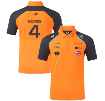 Men 2025 Mclaren Polo Shirt Land Norris 4 Color Orange** | eBay UK