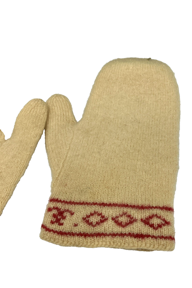 Preserved Early 1800s Wool Baby Mittens Monogram Similar To Show Towel ...
