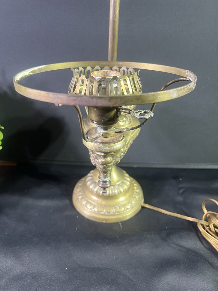 Rare Fabulous Antique Gilt Brass Harvard Student Lamp “Genie Oil ...