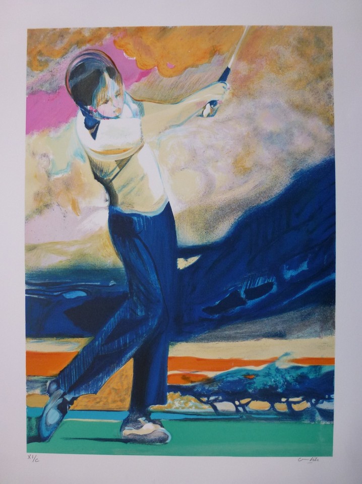 Paul Ambille - Swing HAND SIGNED NUMBERED GOLF LITHOGRAPH French ...