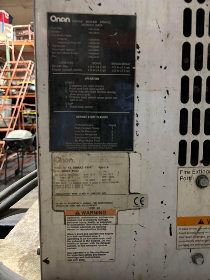 Onan 13.5 MDKAZ 13.5 kw Marine Diesel Generator 60 Hz 120/240v | eBay