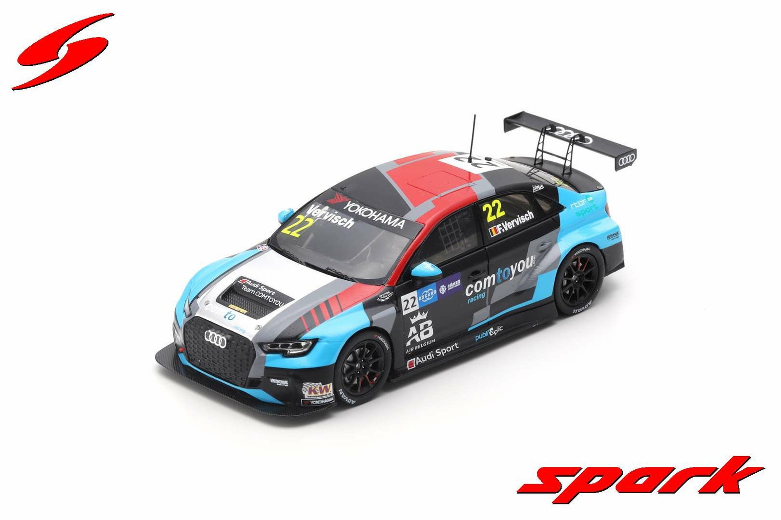 Spark SA205 1/43 AUDI RS 3 LMS NO.22 RACE 2 WTCR MACAU GUIA RACE 2018 ...