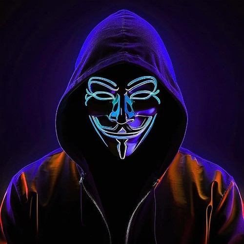 Light Up Anonymous mask Guy LED Halloween Cosplay Vendetta Hacker ...