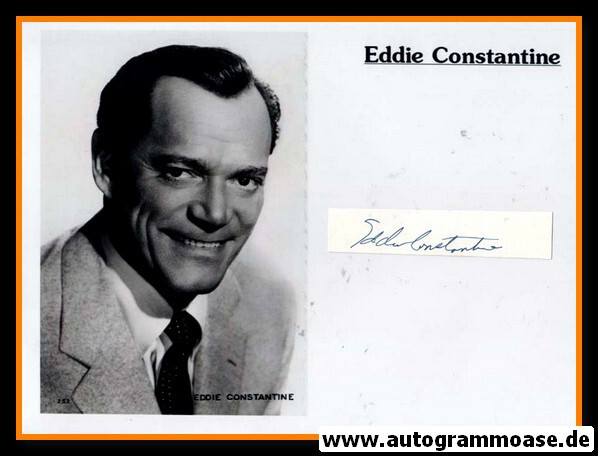 Autografo Attore | Eddie CONSTANTINE | Scheda Indice + Foto XL | eBay
