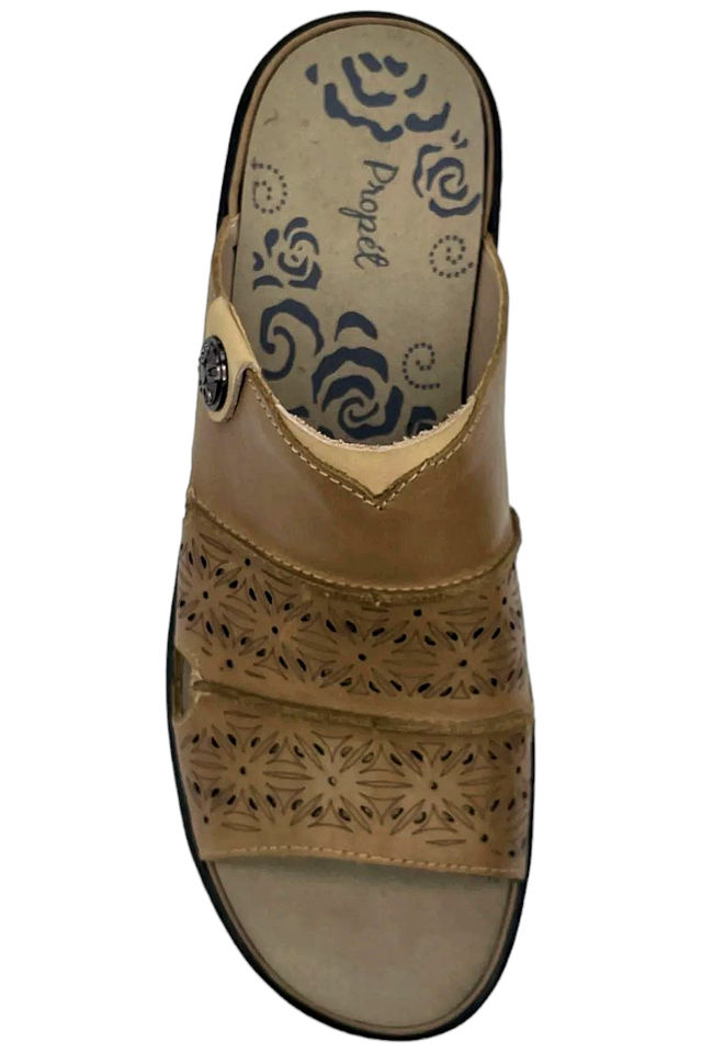 Propet Gertie Cut-Outs Slide Sandals Beige | eBay