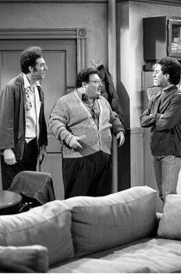 Michael Richards As Cosmo Kramer Wayne Knight On Seinfeld 1993 Tv Old ...