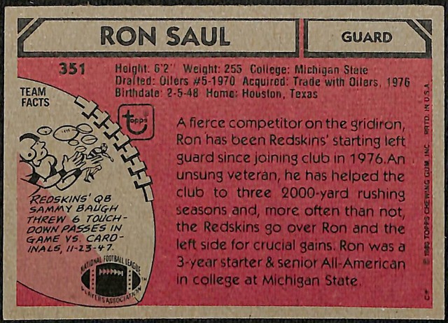 1980 Topps - #351 Ron Saul for sale online | eBay